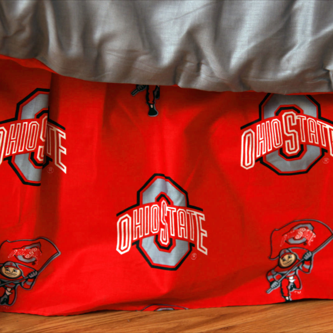 Ohio State Buckeyes Dust Ruffle – Everything Comfy - College Covers ...